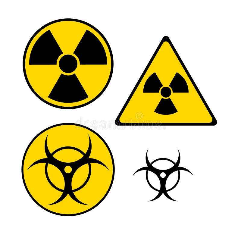 Radiation Warning Sign Icon Vector Illustration Radiation Hazard Symbol ...