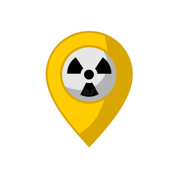 Radiation zone stock vector. Illustration of button, icon - 80997582