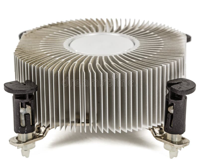 Radiator from Aluminium or Cooling of Computer Processor, Isolated on ...