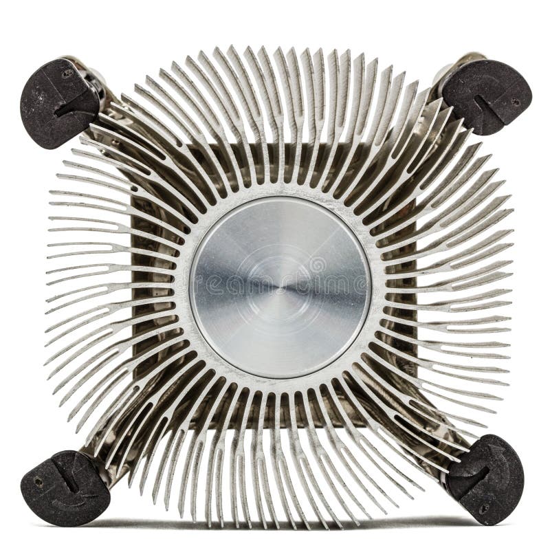 Radiator from Aluminium or Cooling of Computer Processor, Isolated on ...
