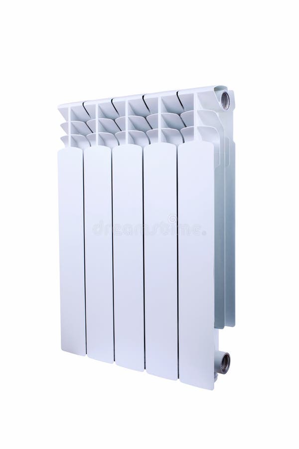 Radiator Battery on White Background Stock Photo - Image of temperature ...