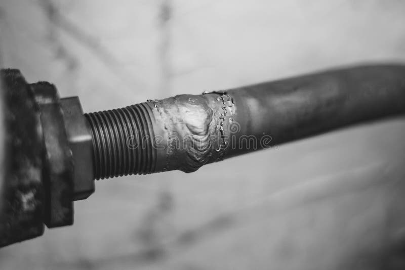 The Heating Battery is Broken Stock Image - Image of hole, heater ...