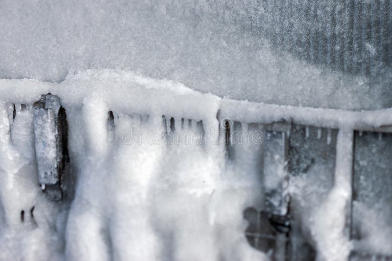 Radiator Completely Covered with Ice Stock Image - Image of heater ...