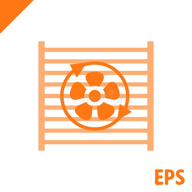 Radiator Cooling System Icon Stock Vector Illustration Flat Design ...