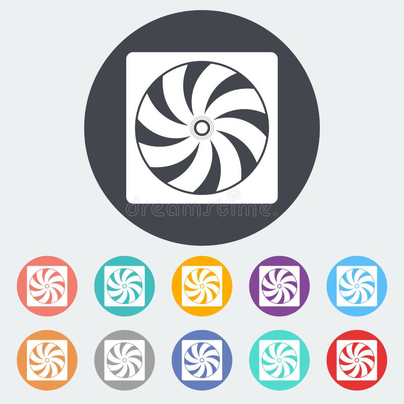 Radiator fan icon. stock vector. Illustration of element - 94646665