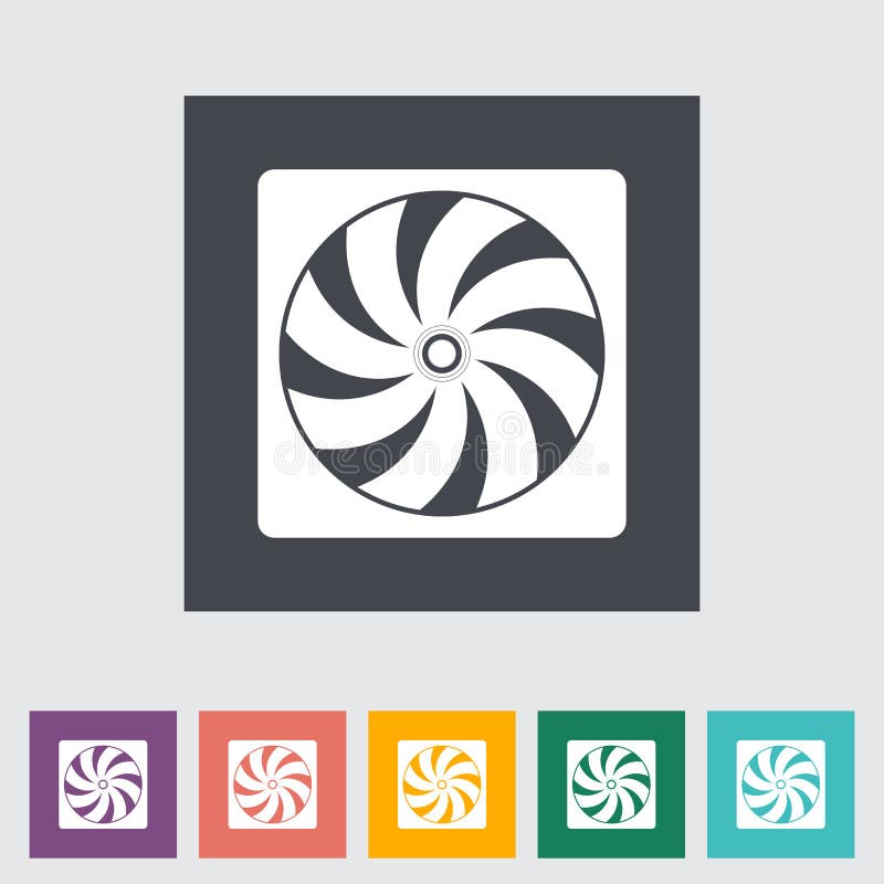 Radiator fan icon. stock vector. Illustration of element - 94646665