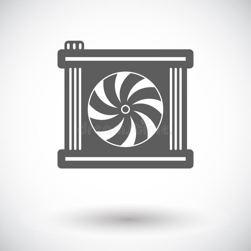 Radiator fan icon. stock vector. Illustration of element - 94646665