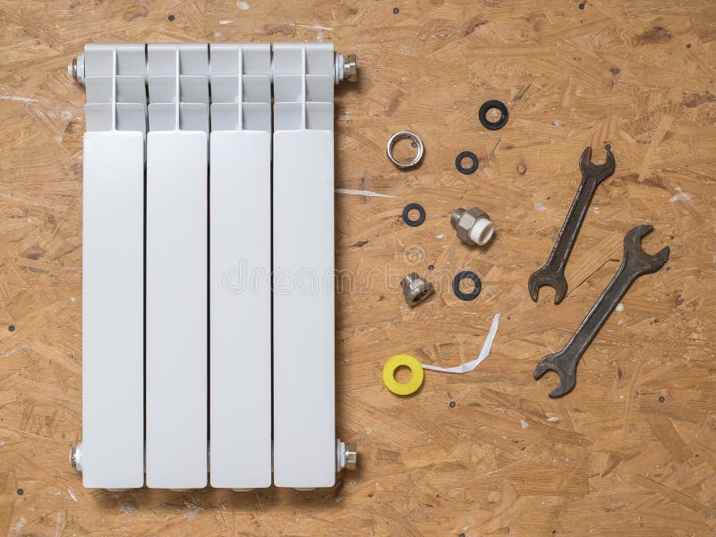 Radiator of Four Sections and a Tool for Repair of Water Supply and ...