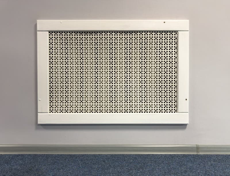 Radiator Grille on the Wall in the Room Stock Photo - Image of system ...
