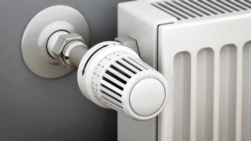 Radiator Heat Adjustment Knob. 3D Illustration Stock Illustration ...