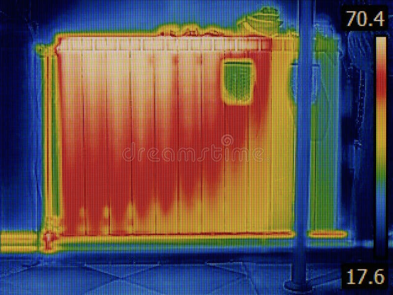 Warmtebeeld Van Een Radiator Stock Foto - Image of thermometer ...