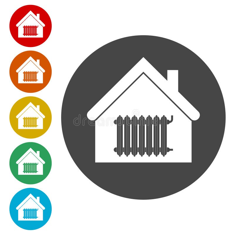 Radiator in House Icon - Vector Illustration Stock Vector ...
