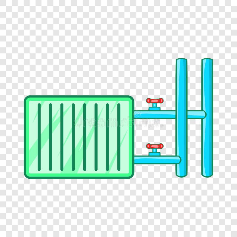 Radiator Icon in Cartoon Style Stock Vector - Illustration of power ...