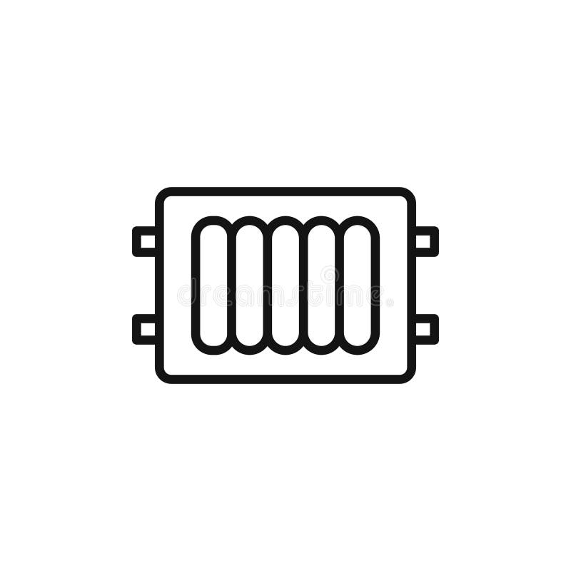 Radiator Icon Symbol on White Background Stock Vector - Illustration of ...