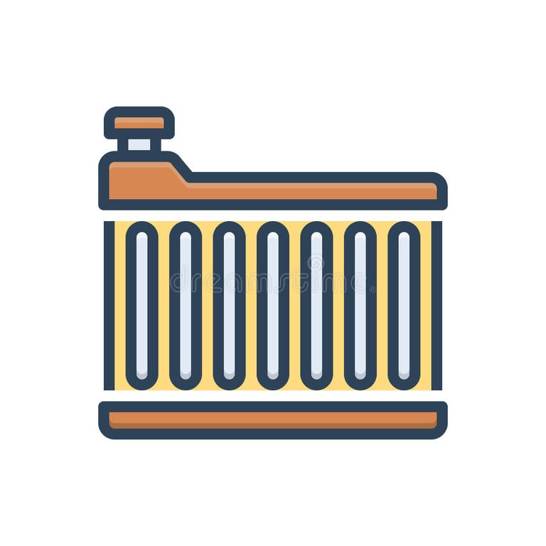 Color Illustration Icon for Radiator, Thermostat and Electric Stock ...