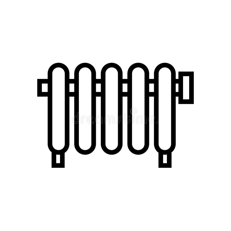 Radiator Icon Vector Isolated on White Background, Radiator Sign Stock ...