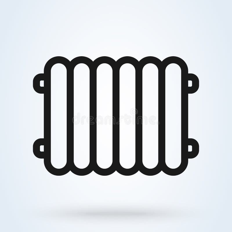 Radiator Black Icon, Vector Sign On Isolated Background. Radiator ...