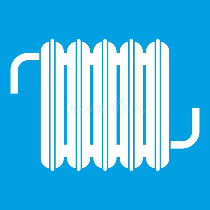 Radiator Icon in Flat Style Stock Illustration - Illustration of floor ...