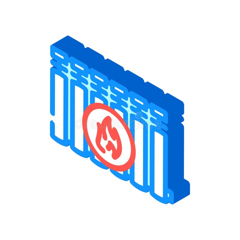 Radiator Isometric Icon Vector Illustration Stock Illustration ...