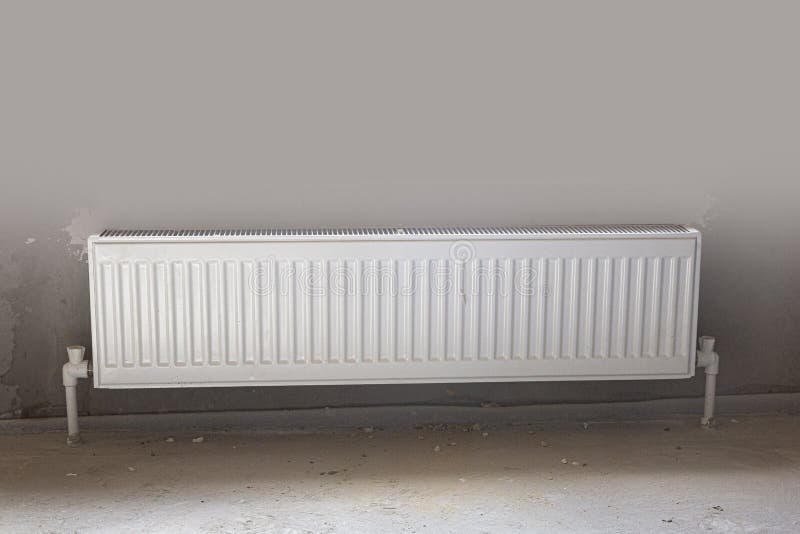 Radiator with Piped Heating Pipes Under Construction Stock Image ...