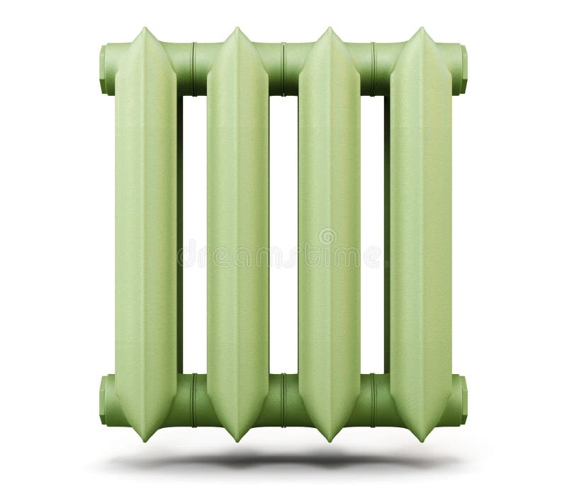Radiator Section On White Background. Stock Illustration - Illustration ...