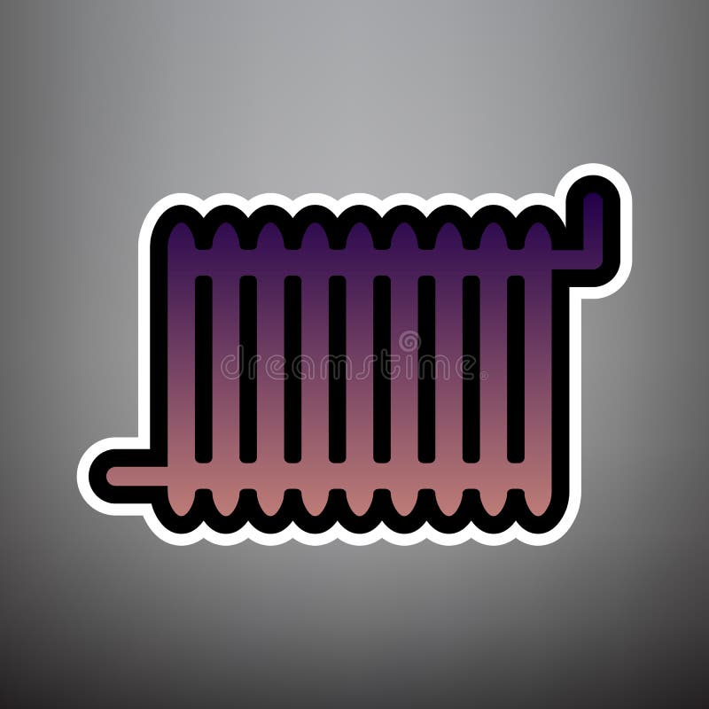 Radiator sign. Vector stock vector. Illustration of company - 123369509
