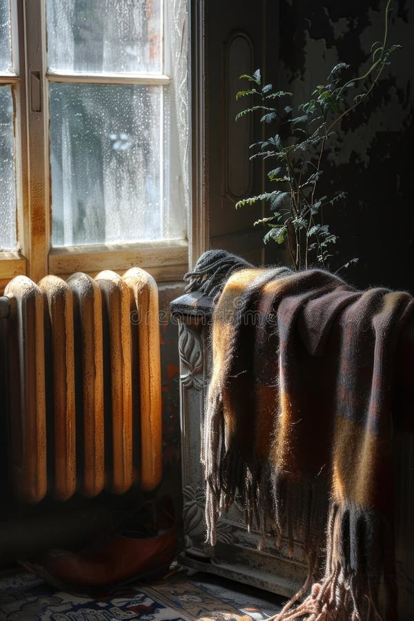 A Radiator Sits Next To a Window in a Cozy Room, Ideal for Interior ...