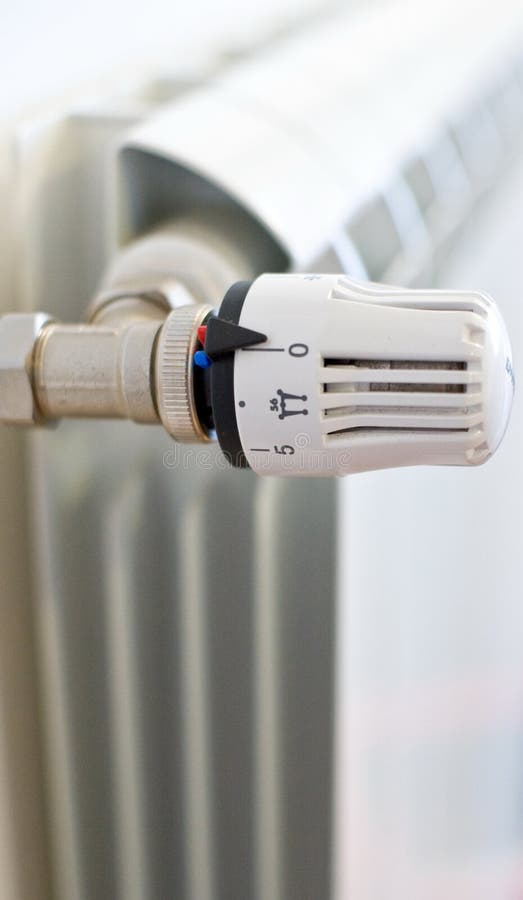 Radiator termostatic head stock image. Image of metal - 14391949