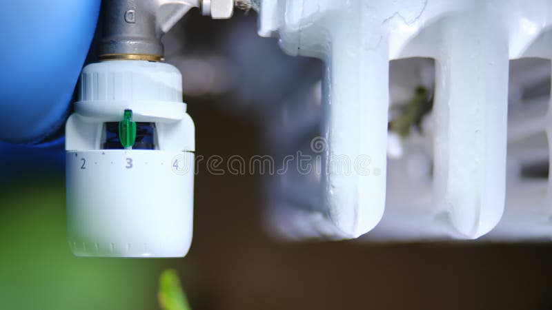 Radiator Valve Showing Settings from One To Five Visible. Stock Image ...