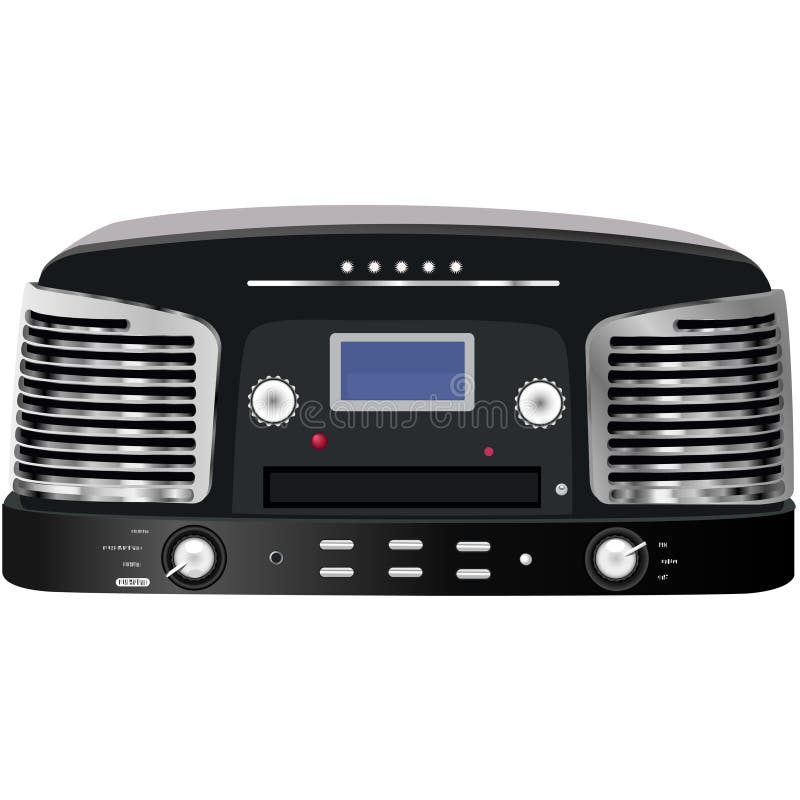 Analog Radio (orange) stock vector. Illustration of player - 6843076