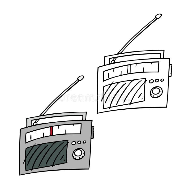 Radio illustration de vecteur. Illustration du radio - 13064155