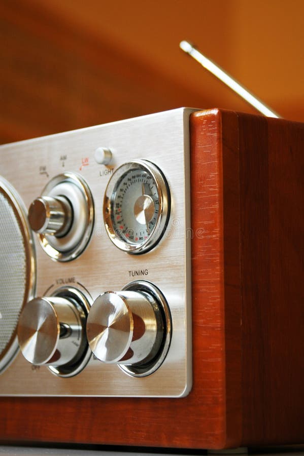 Modern Radio Set with Retro Design Stock Image - Image of silver ...