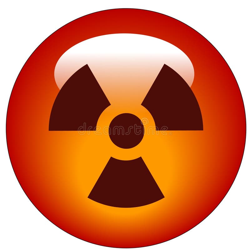 Radio Active Button or Icon Stock Vector - Illustration of hazard, core ...