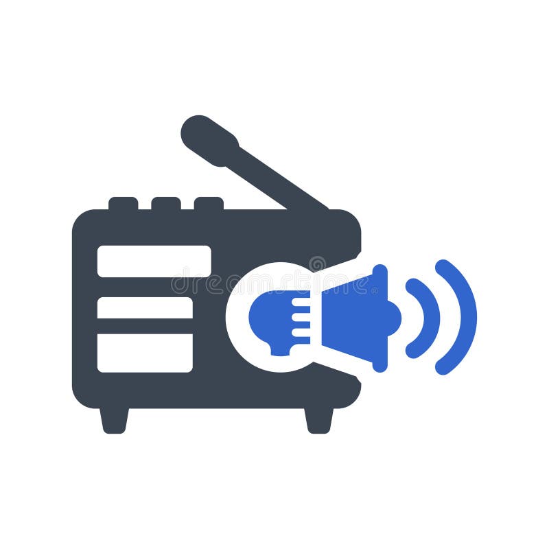 Radio Advertising Icon stock vector. Illustration of symbol - 319459354