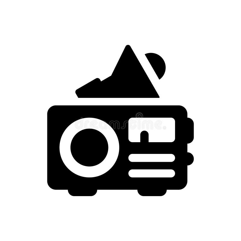 Radio advertising icon stock vector. Illustration of icon - 217124708