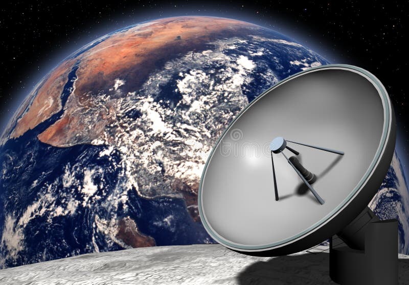 Earth and radio-aerials stock illustration. Illustration of aerial ...