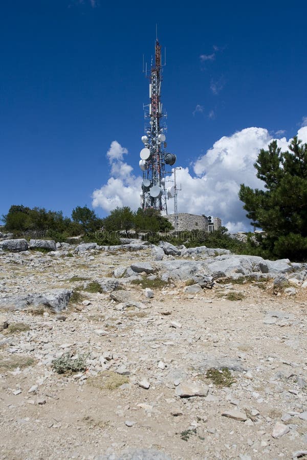 Radio antena stock photo. Image of clouds, rocks, antena - 25516150