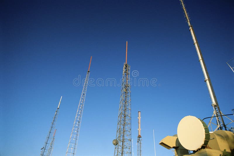 Radio Antenna Pointing into Sky Stock Image - Image of observatory ...