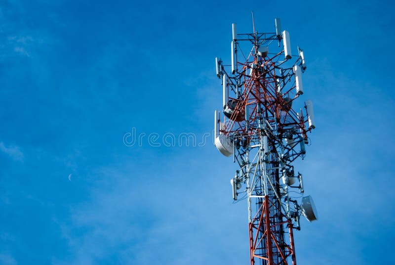 Radio antenna tower stock photo. Image of technology, large - 8648954
