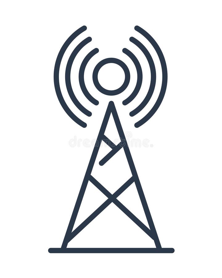 Radio Antenna Tower Urban Infrastructure Stock Vector - Illustration of internet, isolated ...