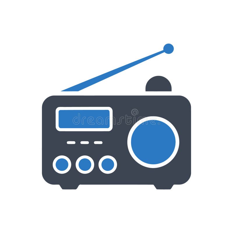 Radio and Broadcasting Icon Stock Vector - Illustration of ...