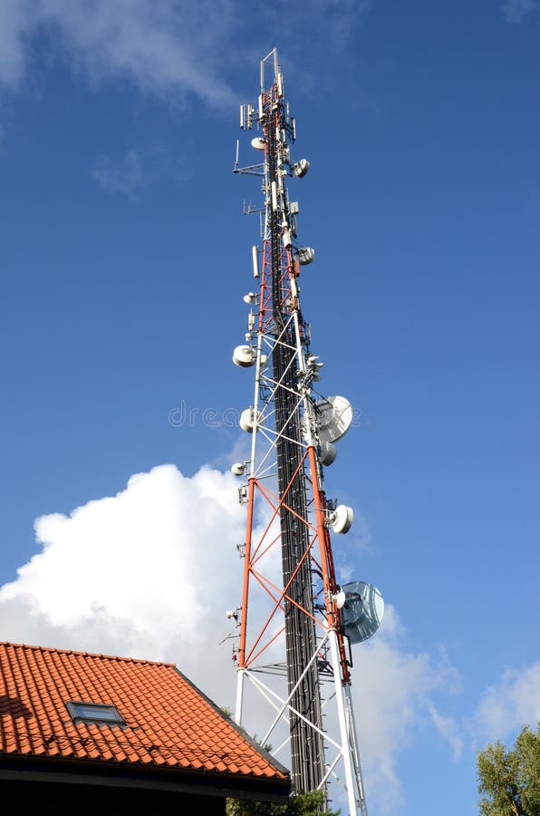 Radio Broadcasting and Mobile Transmitters. Stock Photo - Image of ...
