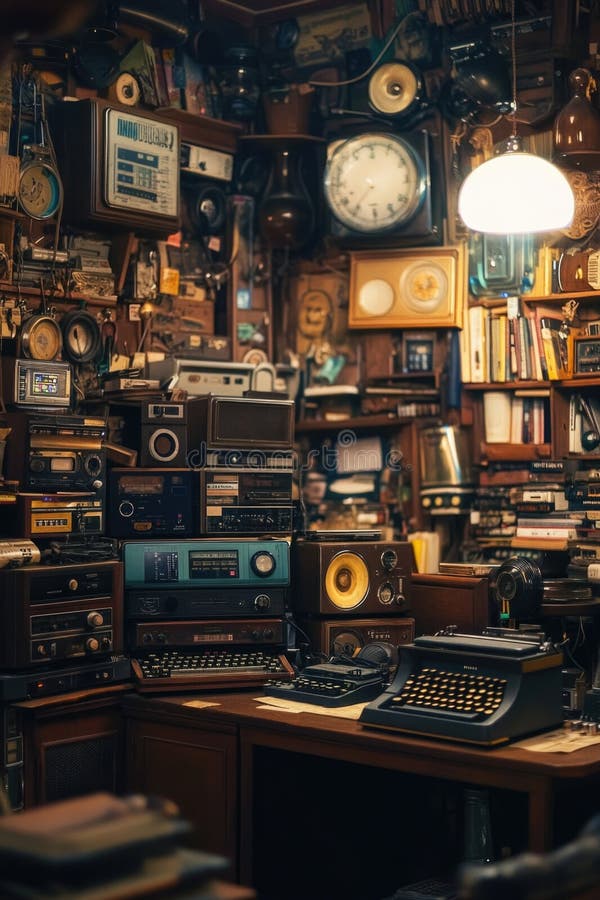 Radio Broadcasting Studio with Various Equipment and Devices Stock ...