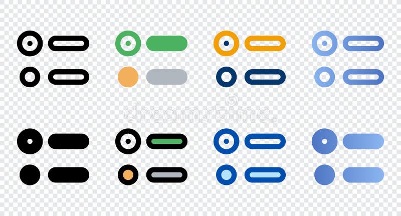 Radio Button Icons In Different Style Radio Button Icons Different