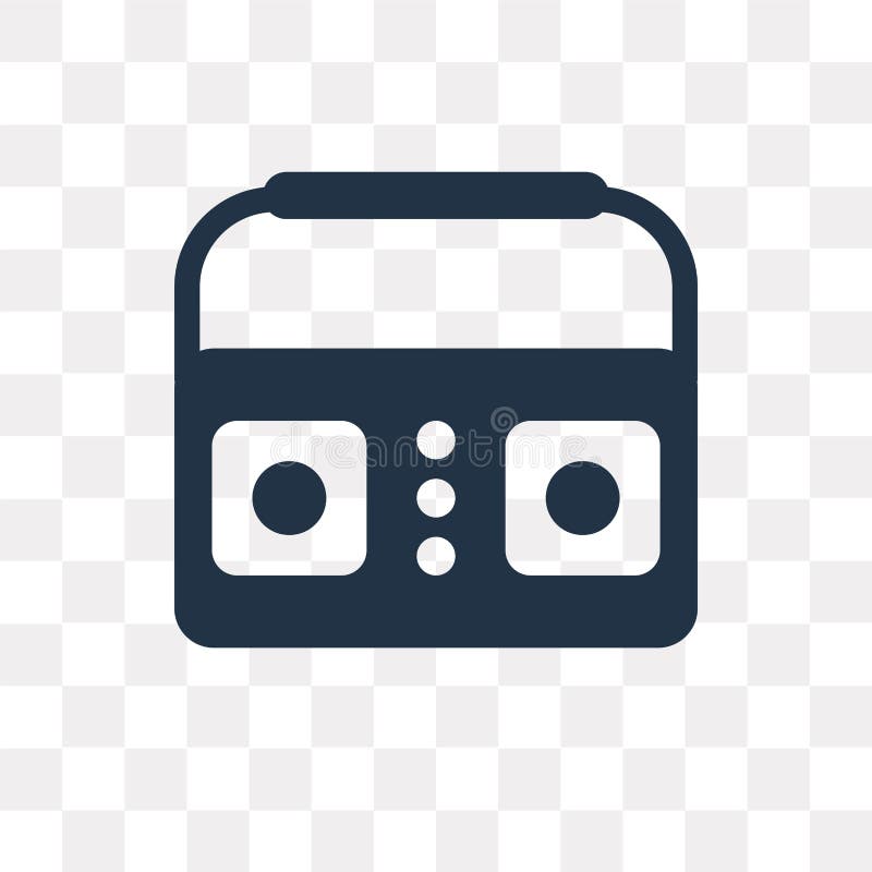 Radio Vector Icon Isolated on Transparent Background, Radio Tra Stock ...