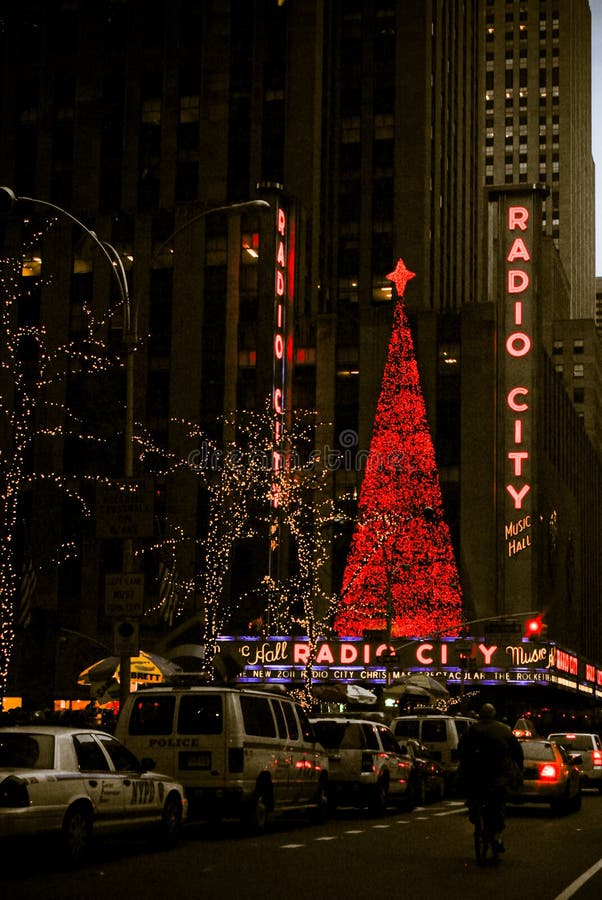 Radio City Music Hall Neon Sign Editorial Image - Image of city, radio ...