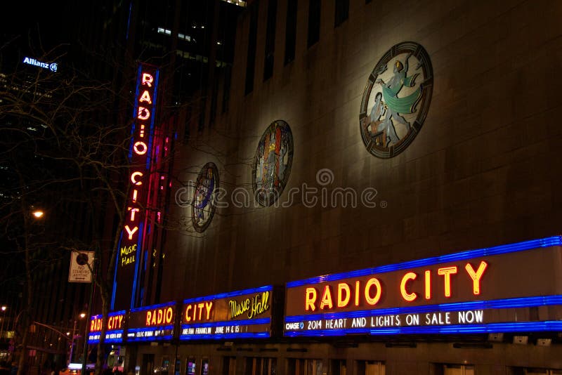 Radio City editorial photography. Image of lights, downtown - 39206817