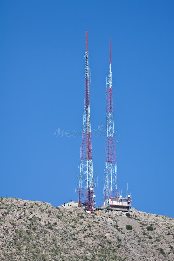 Radio Communication Towers stock image. Image of steel - 15024333
