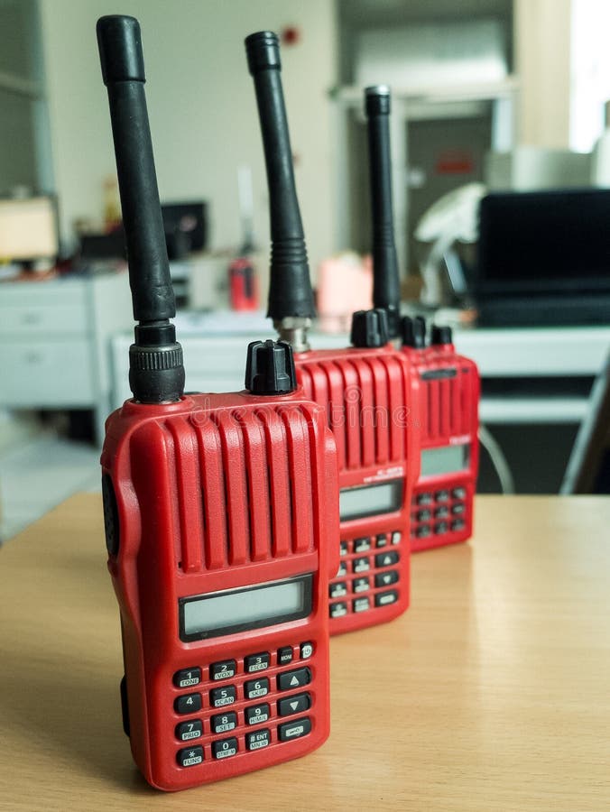 Red radio communication stock photo. Image of radio, manufactory - 43154326