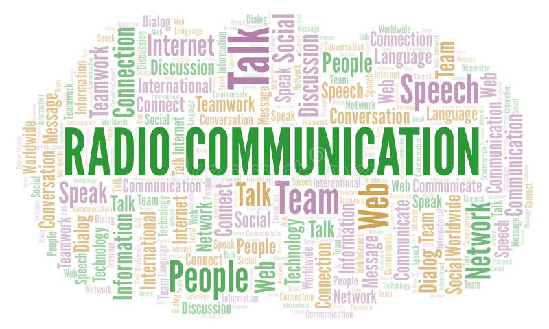 Radio Communication Word Cloud. Stock Illustration - Illustration of ...